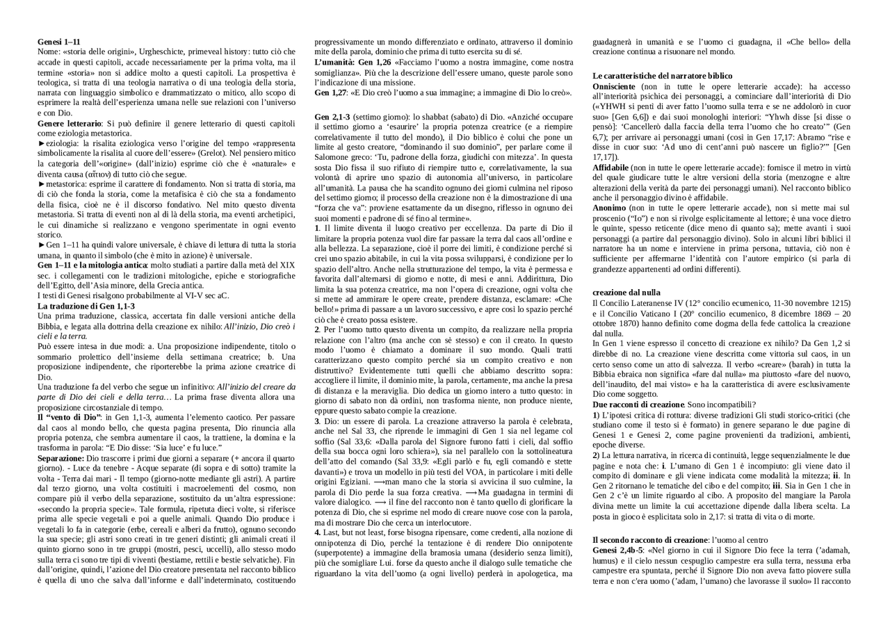 Esame Di Teologia Ii Docsity