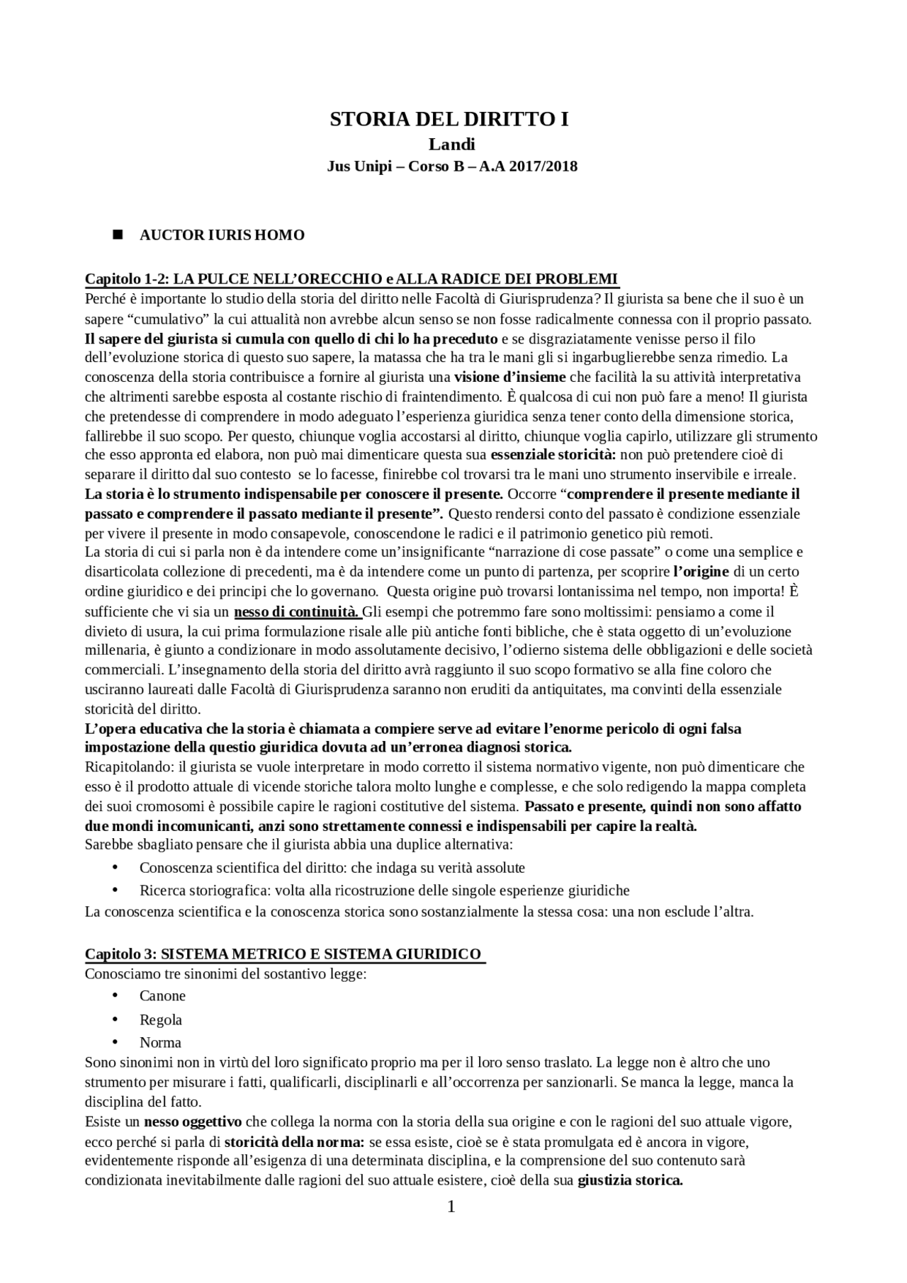 Storia Del Diritto I Docsity