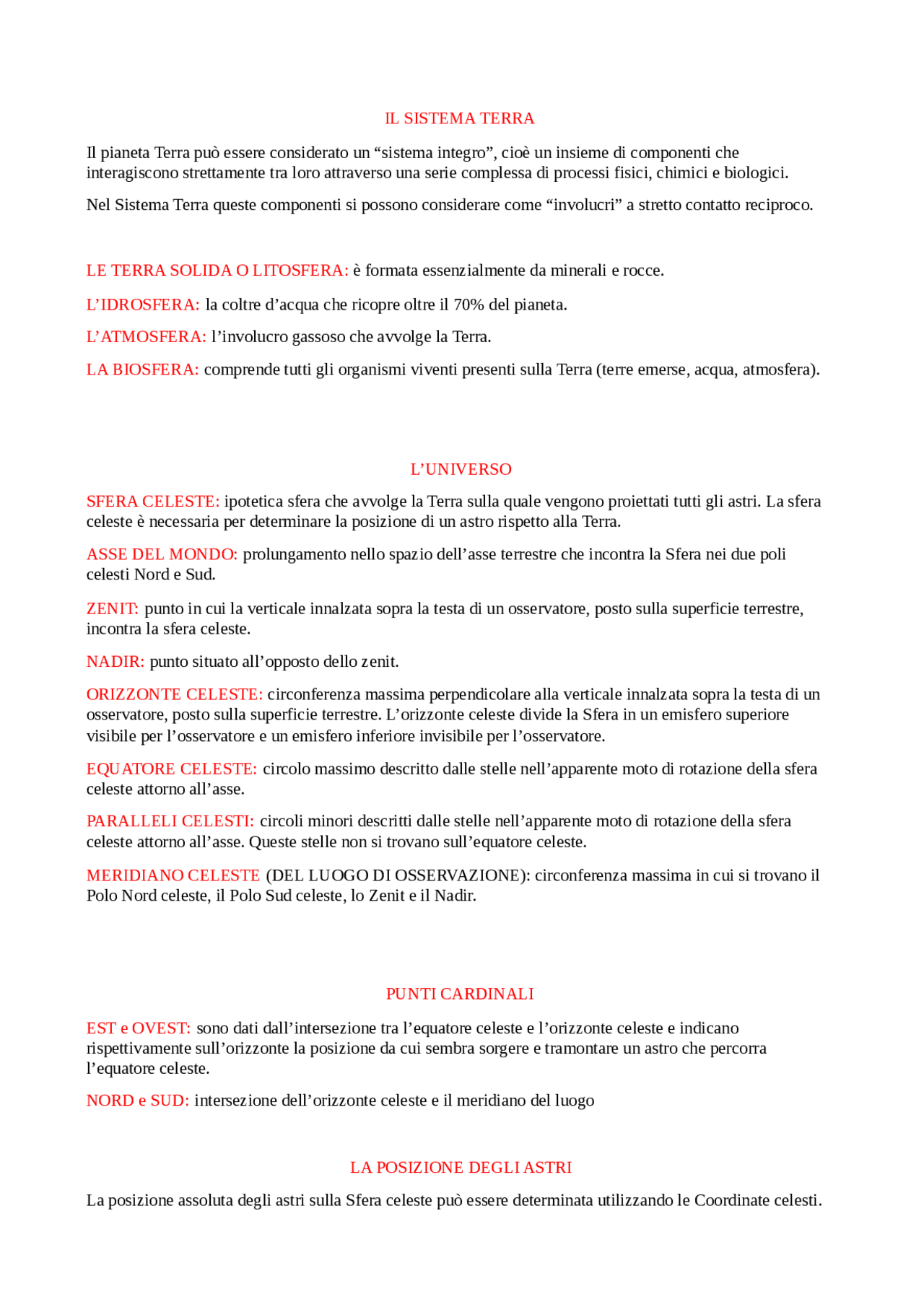 Geografia Fisica Caratteristiche Del Sistema Terra Docsity