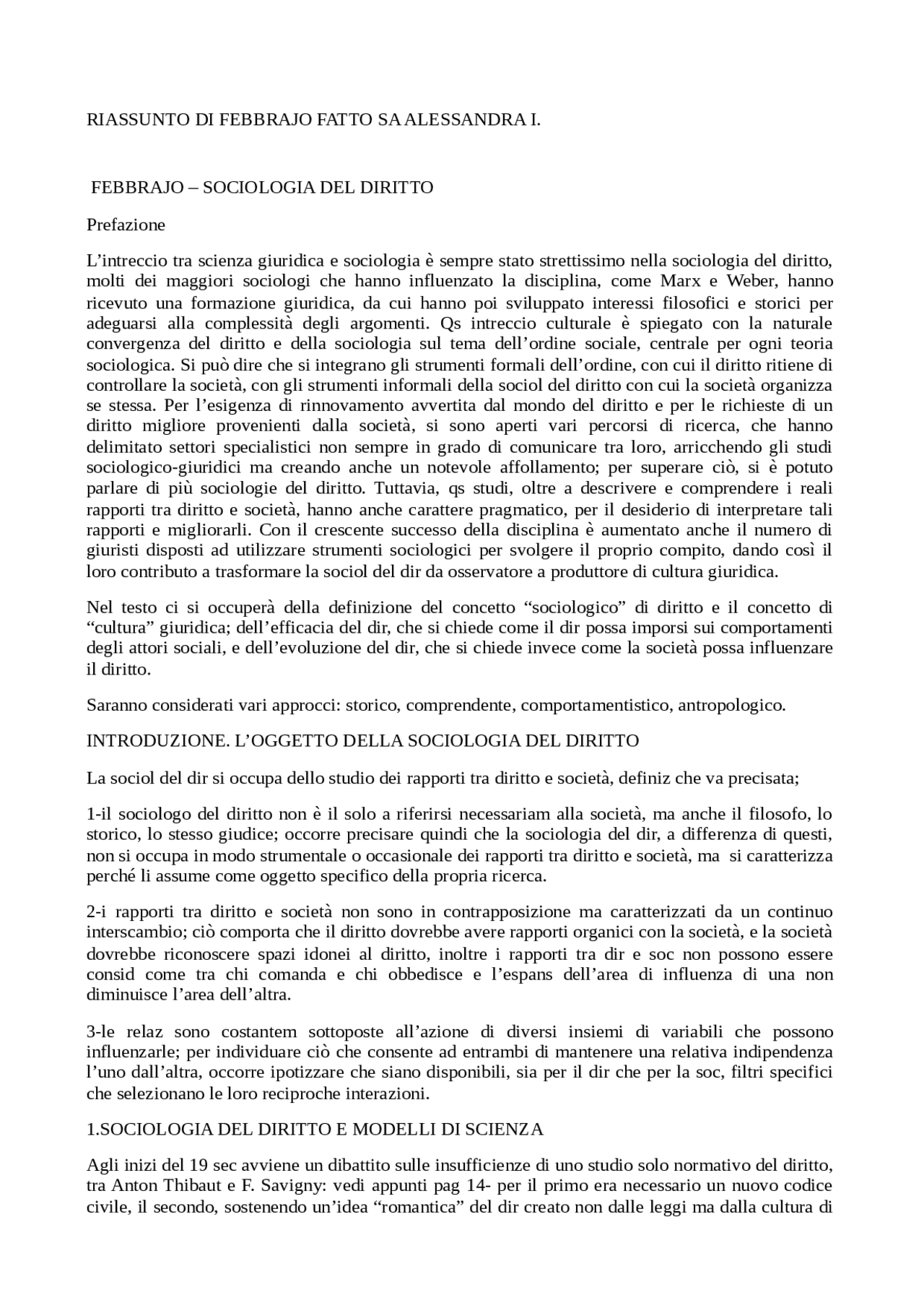 Sociologia Del Diritto Docsity