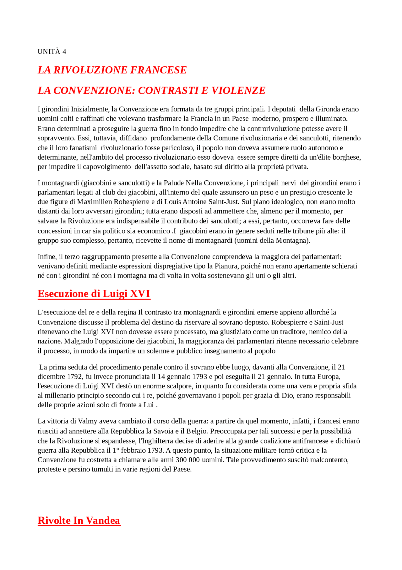 Riassunto Seconda Parte Rivoluzione Francese Docsity