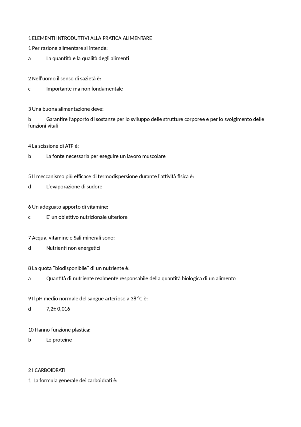 Scienze Tecniche Dietetiche Applicate Docsity