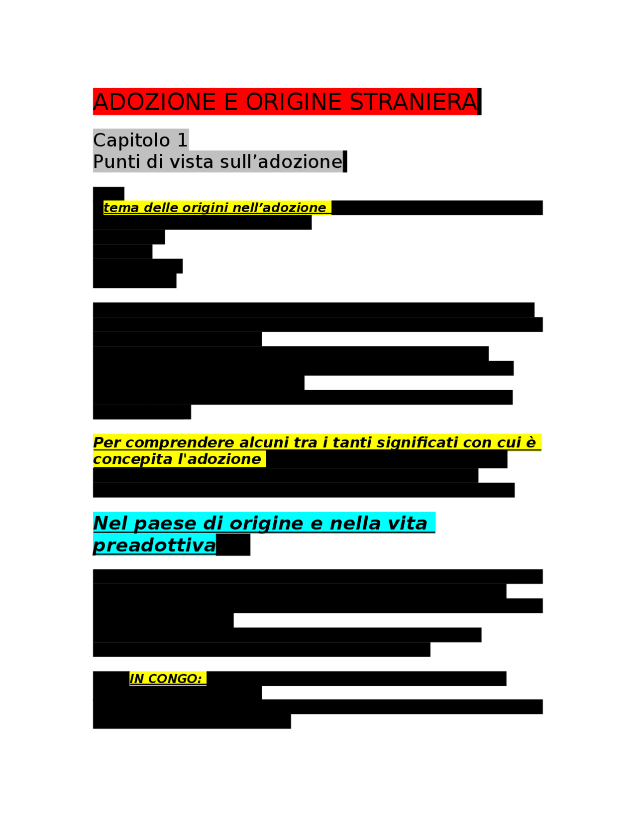 Adozione E Origine Straniera Docsity