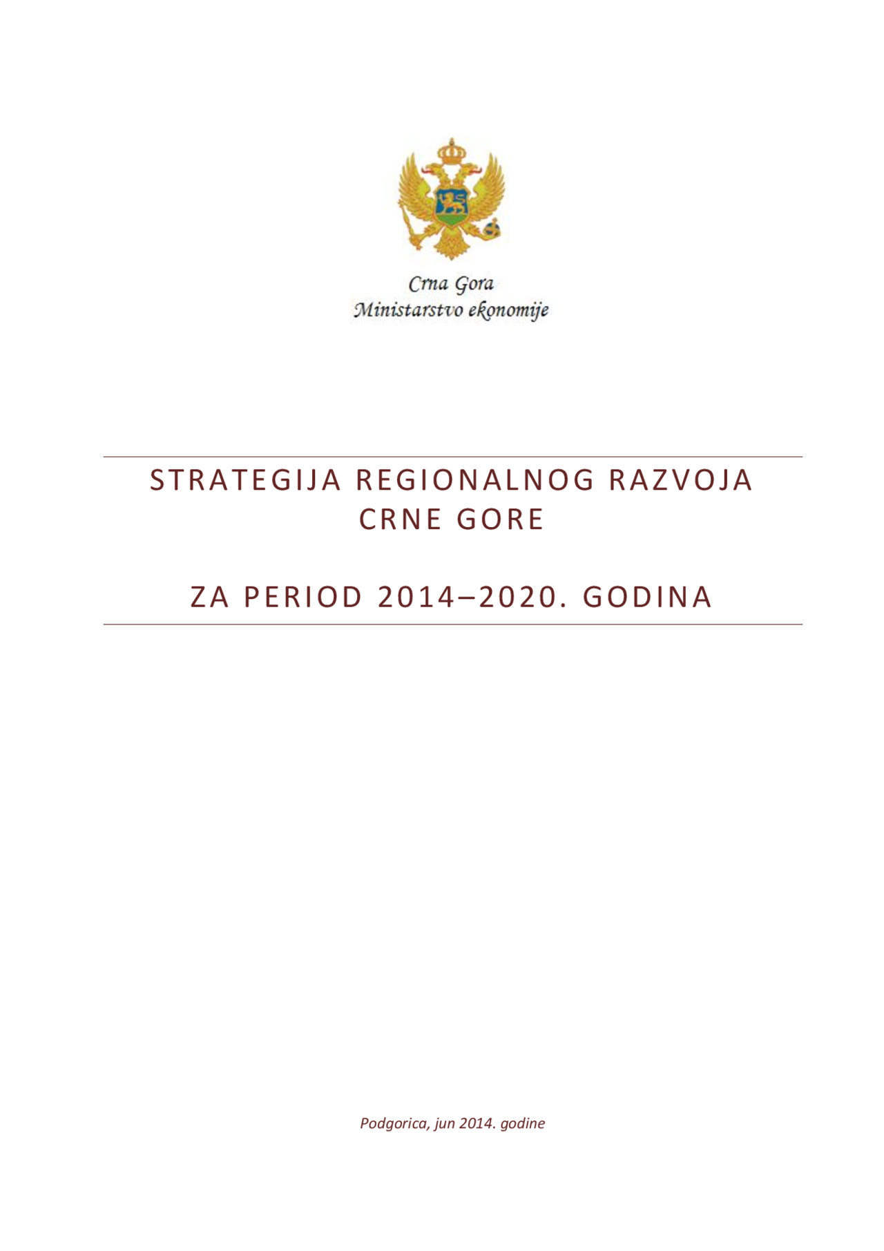 Strategija regionalnog razvoja CG | Vodiči, Projekti, Istraživanja ...