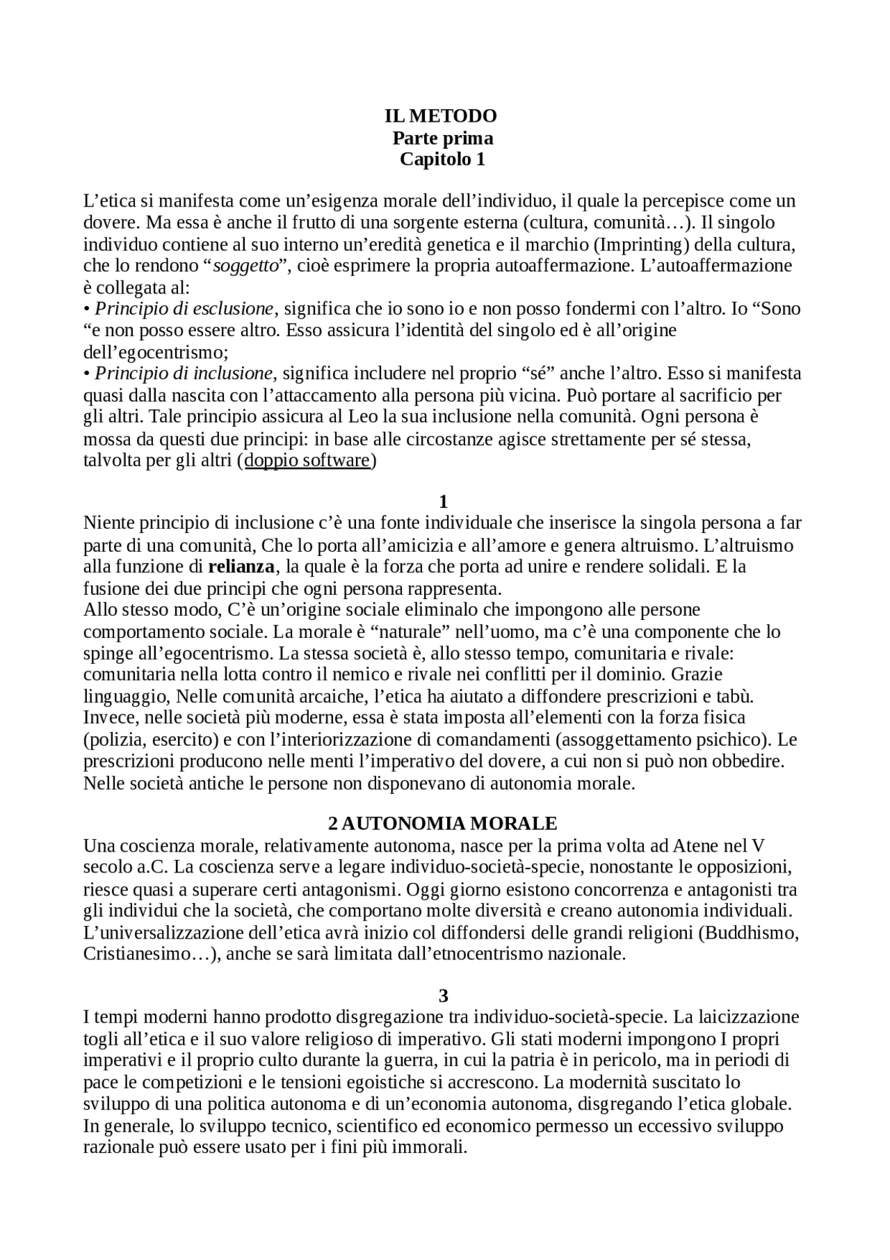 Il Metodo Edgar Morin Docsity