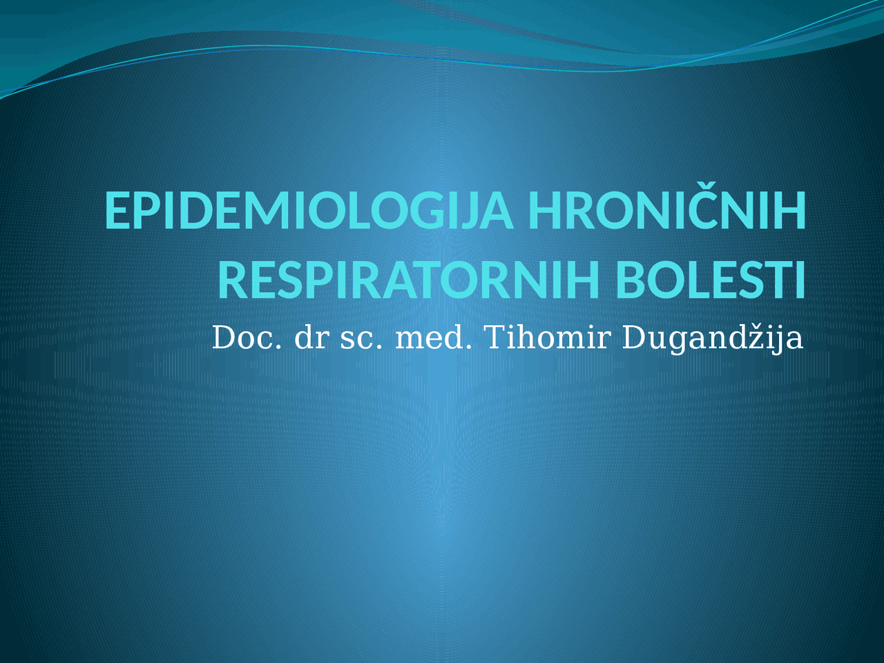 Epidemiologija hroničnih respiratornih bolesti - Docsity