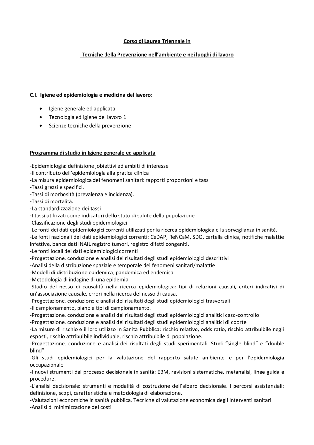Programma E Appunti Docsity