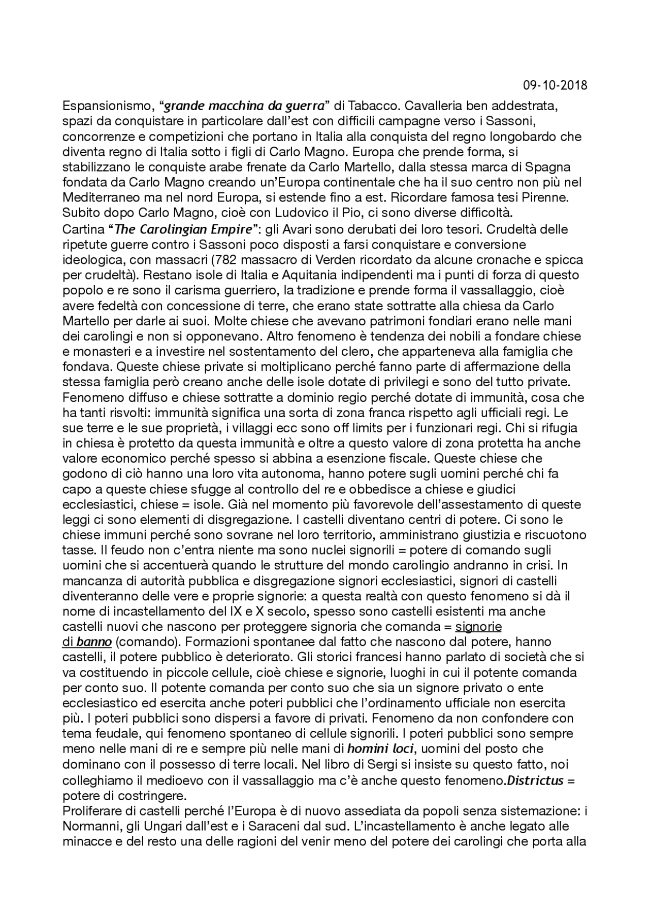 Modulo B Di Storia Medievale Docsity
