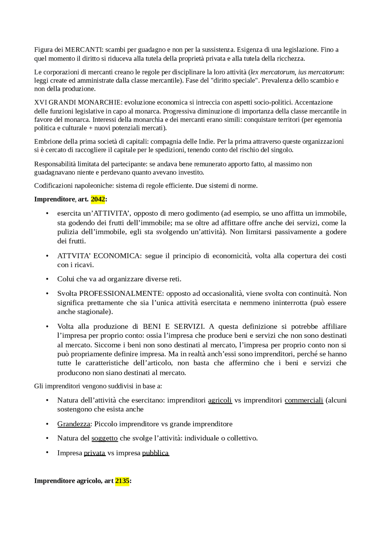 Diritto Commerciale Docsity