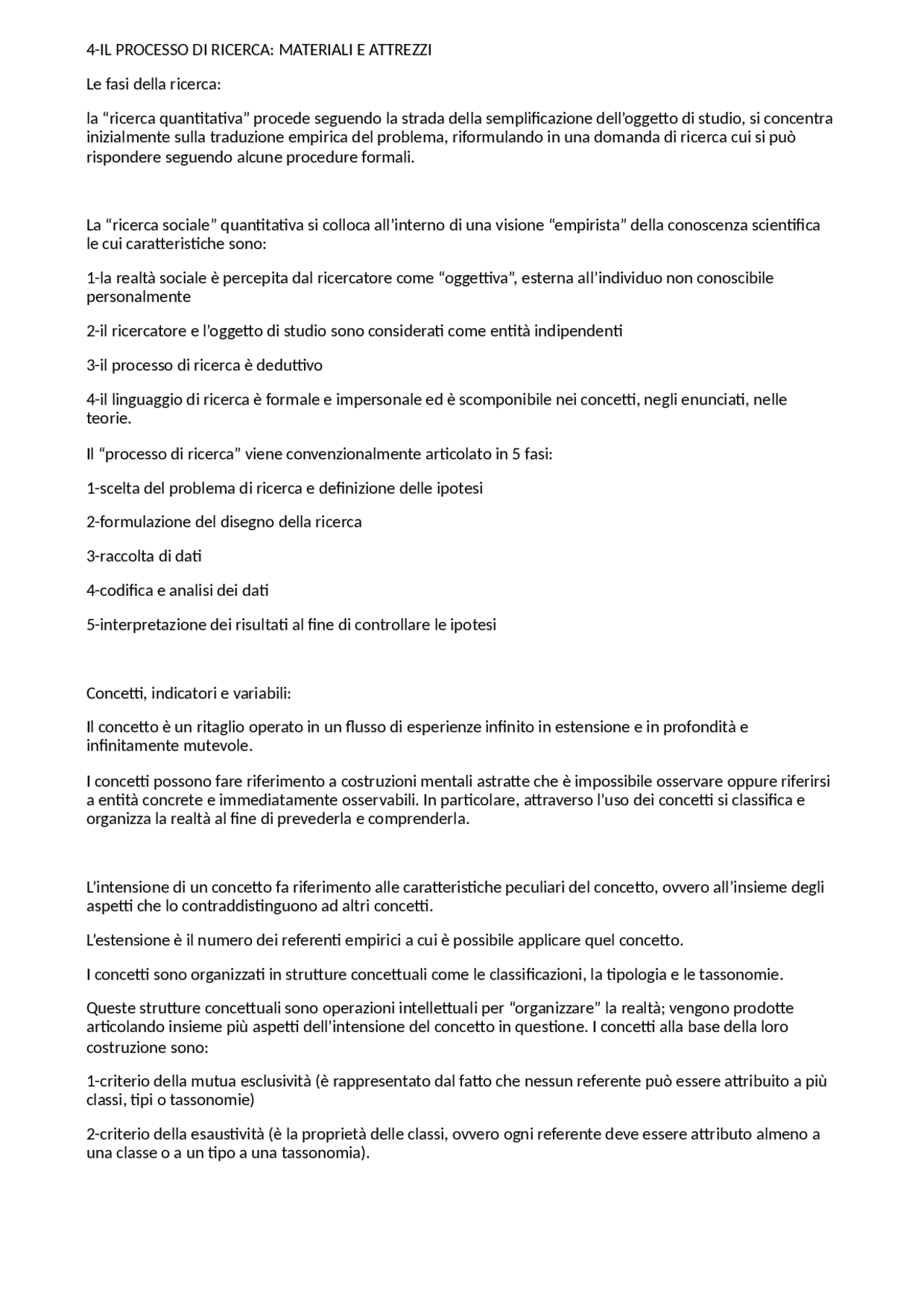 Ricerca Quantitativa Docsity
