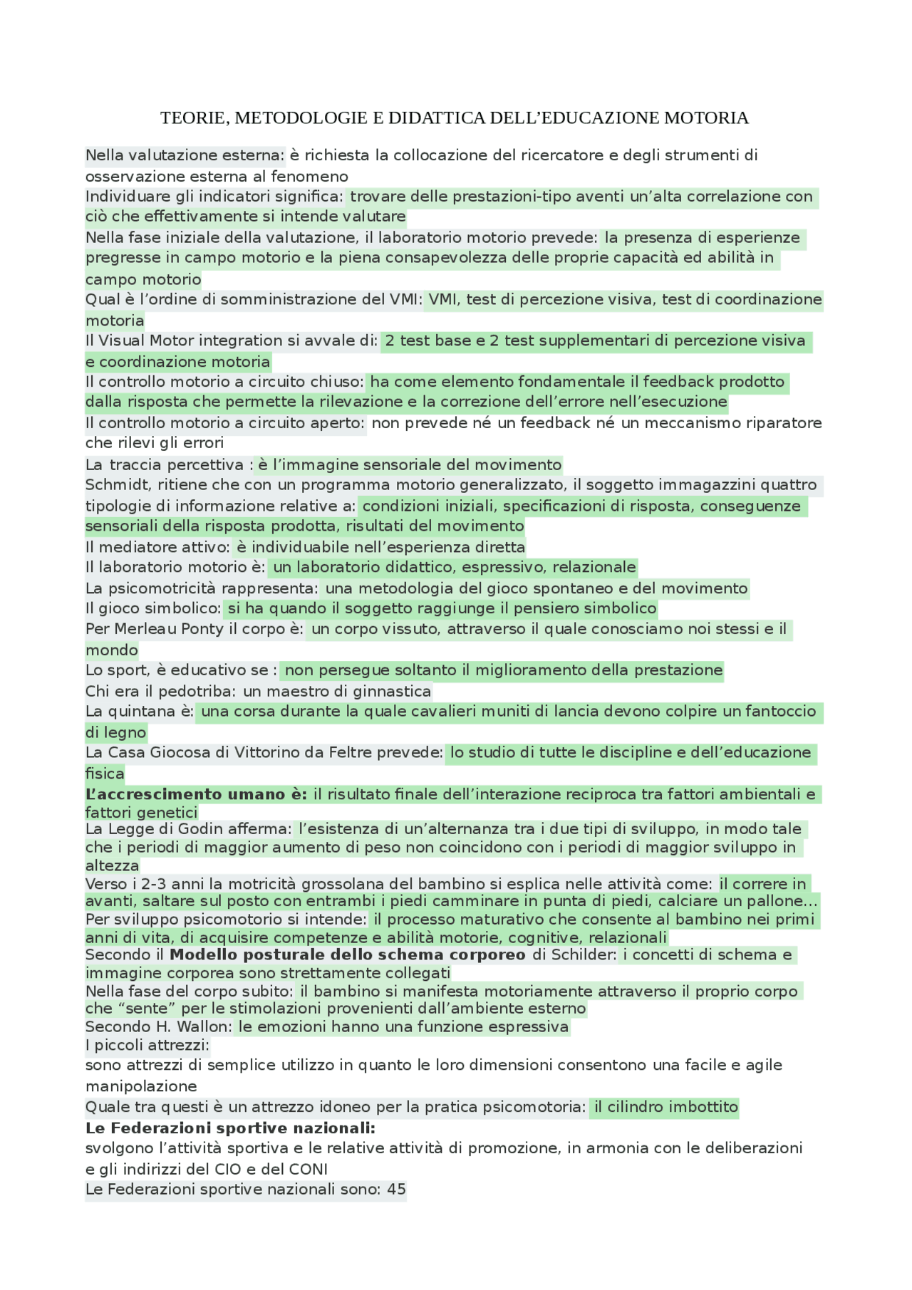 Teorie E Metodologie Docsity