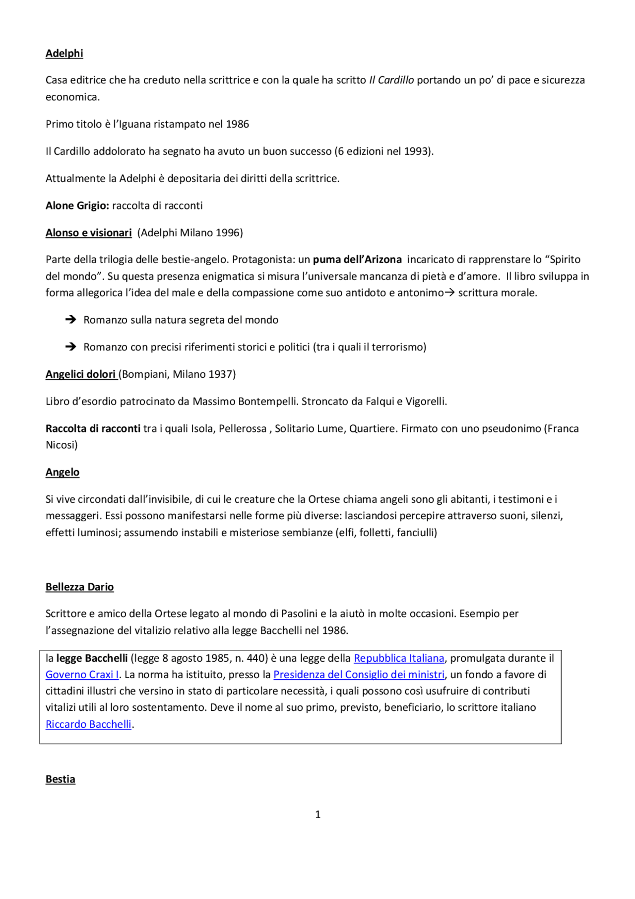 Anna Maria Ortese - scritto da Monica Farnetti | Appunti di Letteratura ...