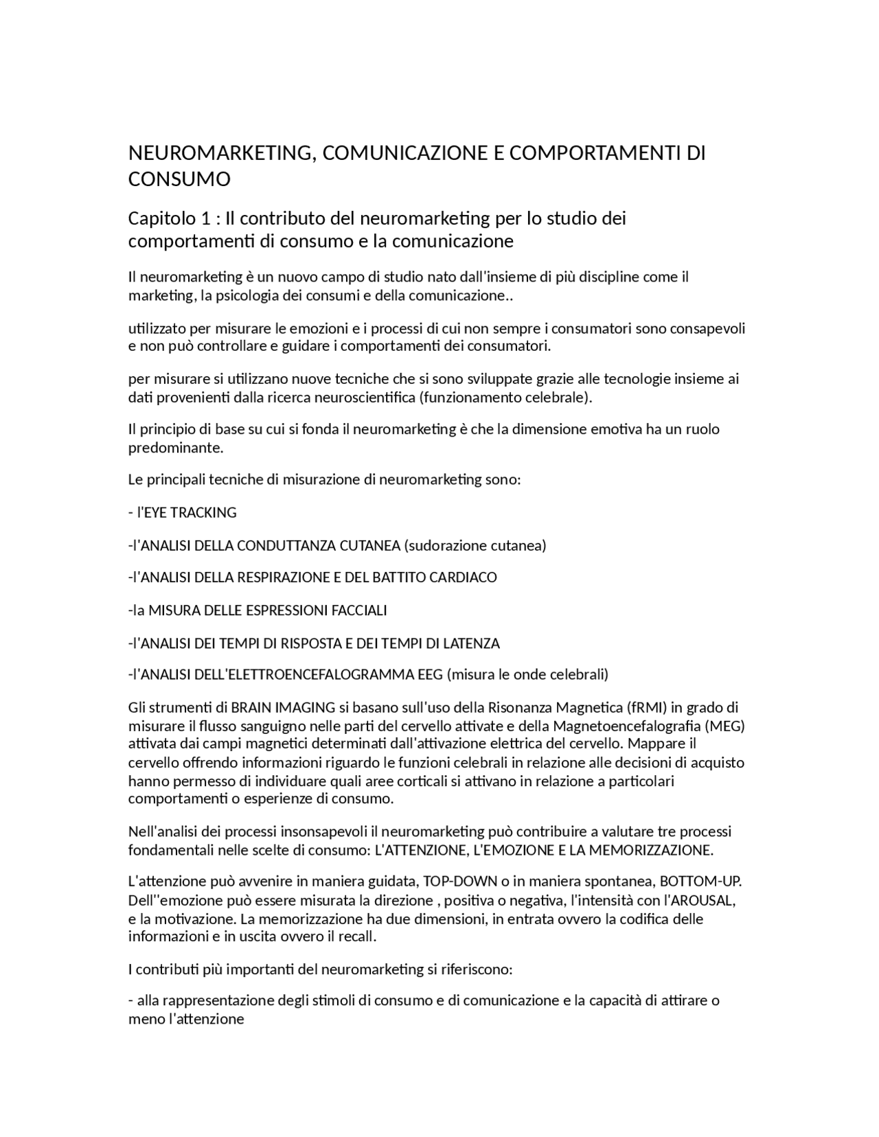 Neuromarketing Comunicazione E Comportamenti Di Consumo Docsity