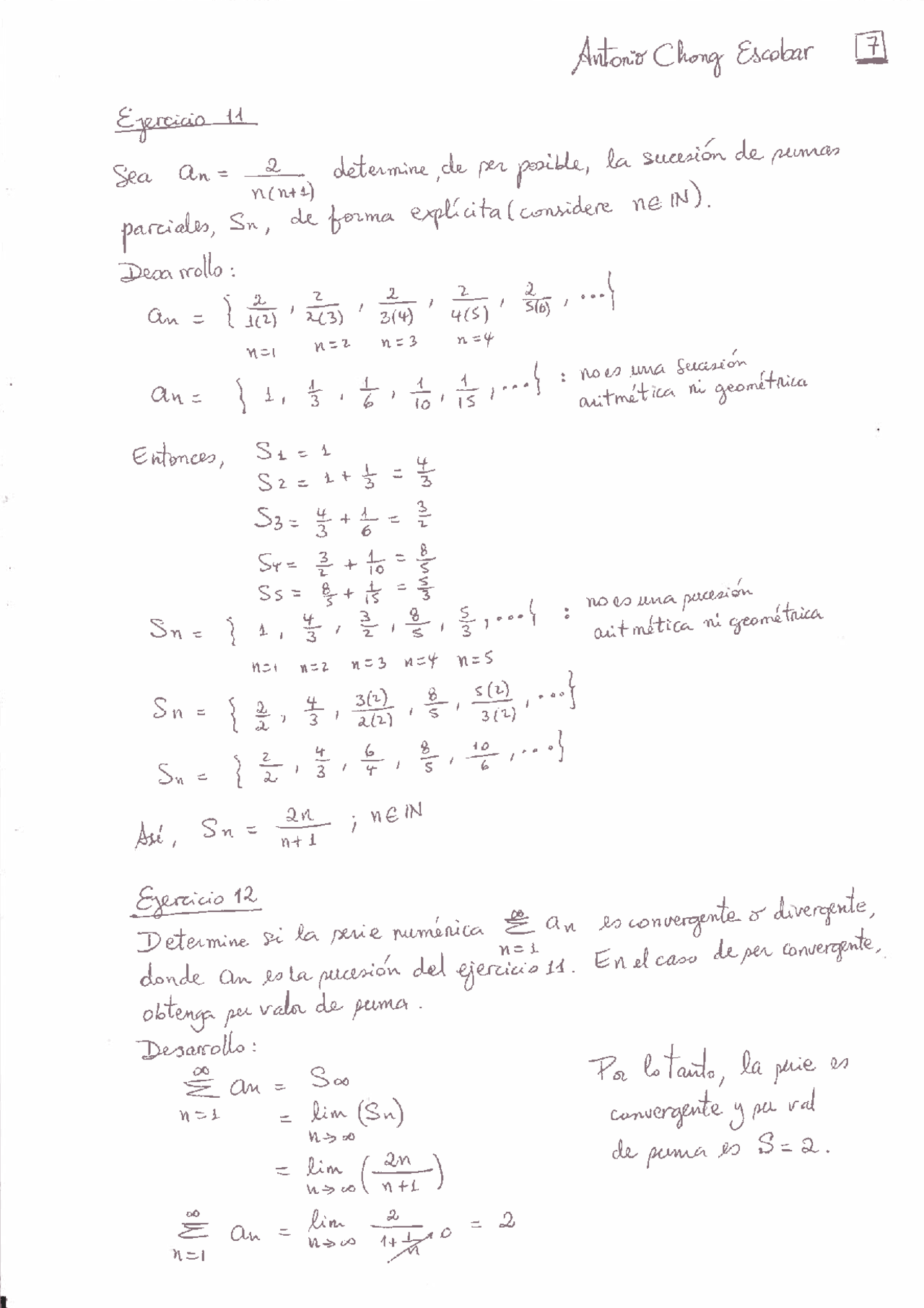 Ejercicios Resueltos De Secuencias Y Series Docsity
