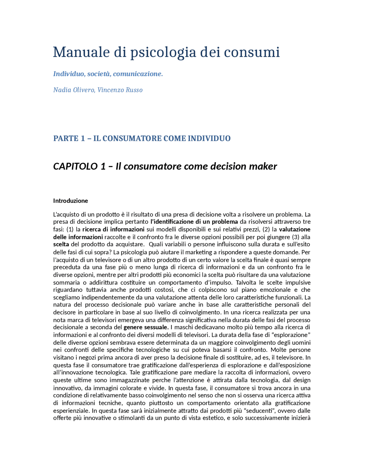 Manuale Di Psicologia Dei Consumi Completo Docsity