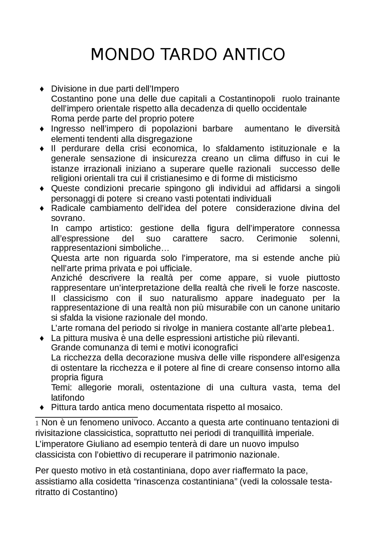 Archeologia Mondo Tardo Antico Docsity