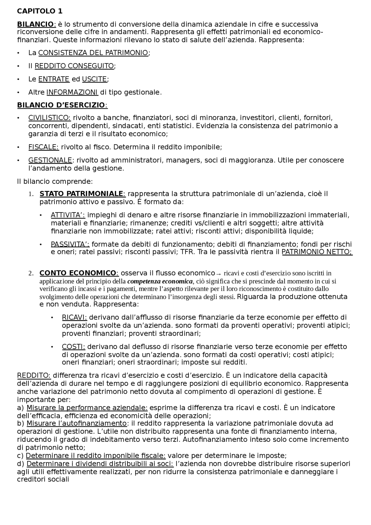 Economia Aziendale Appunti Integrati Docsity