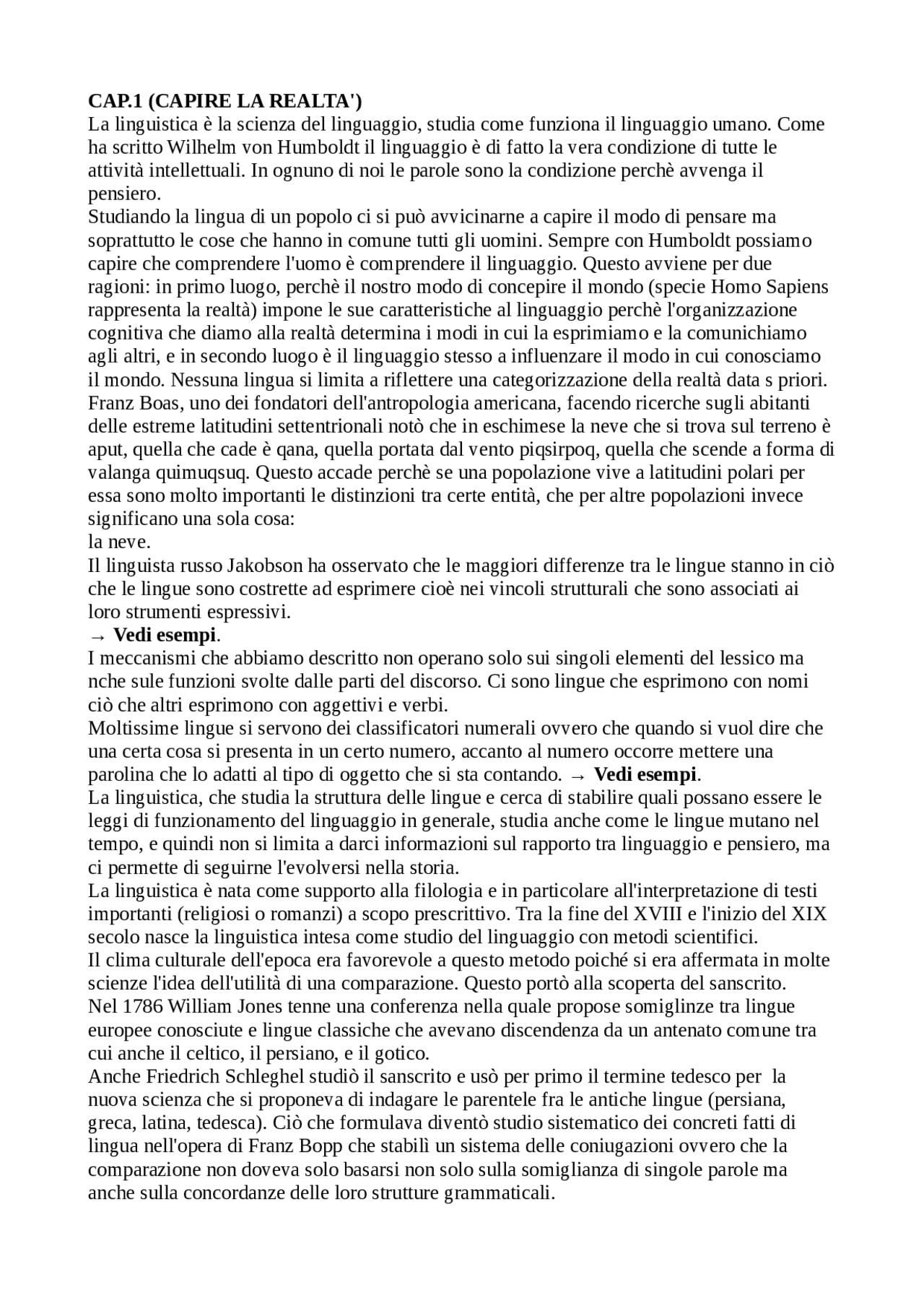 Appunti Linguistica Generale Docsity