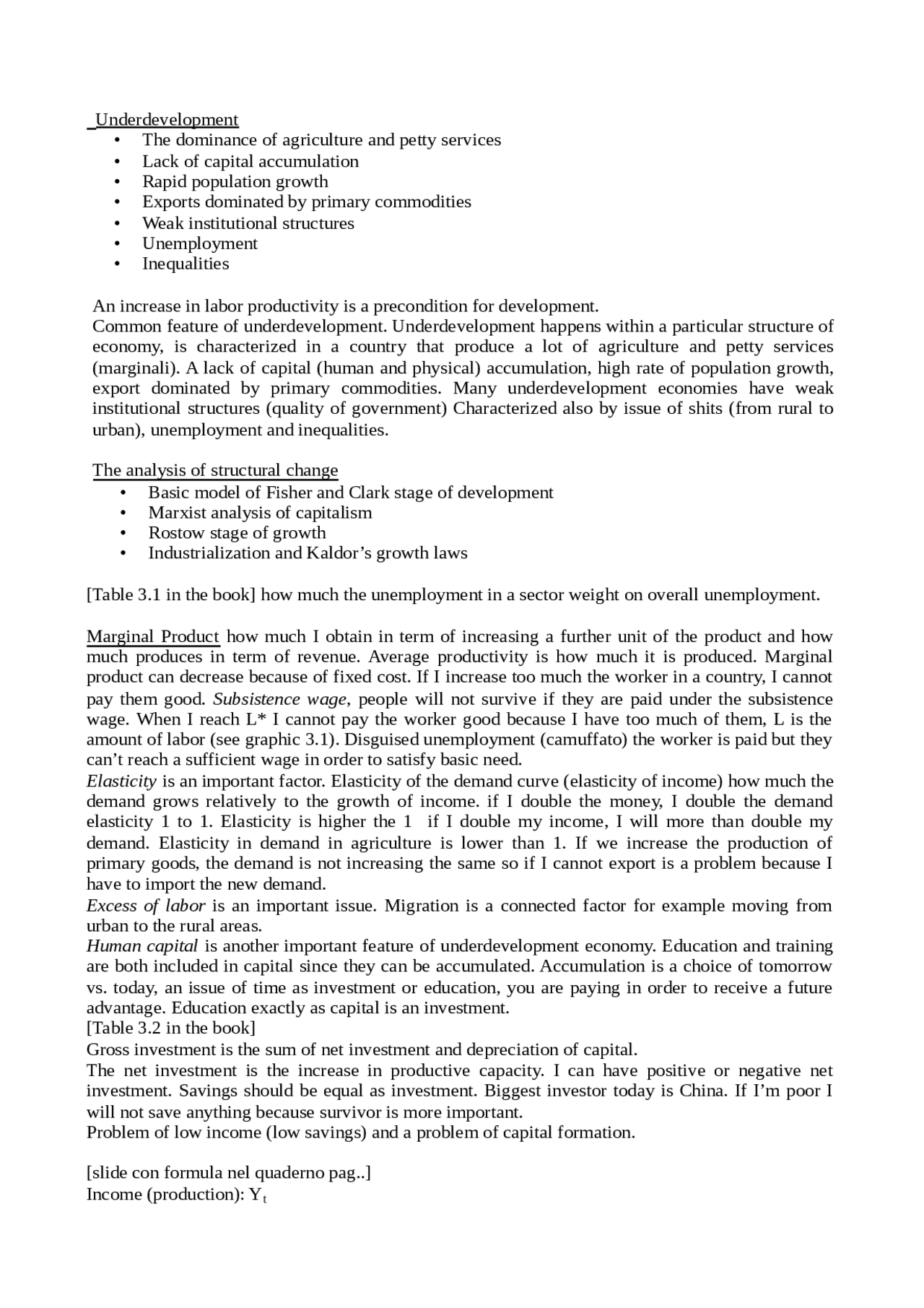 Development Economics Appunti Docsity