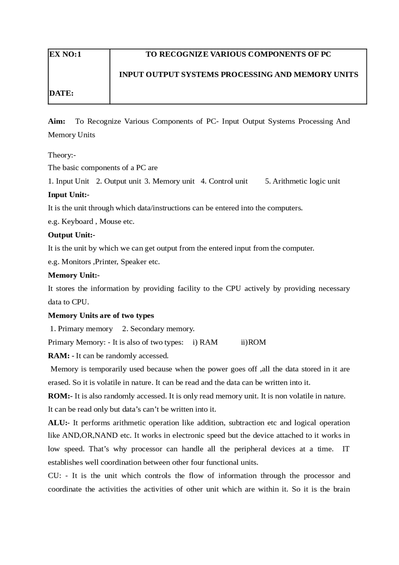Computer Assembling and Dis Assembling Manual - Docsity