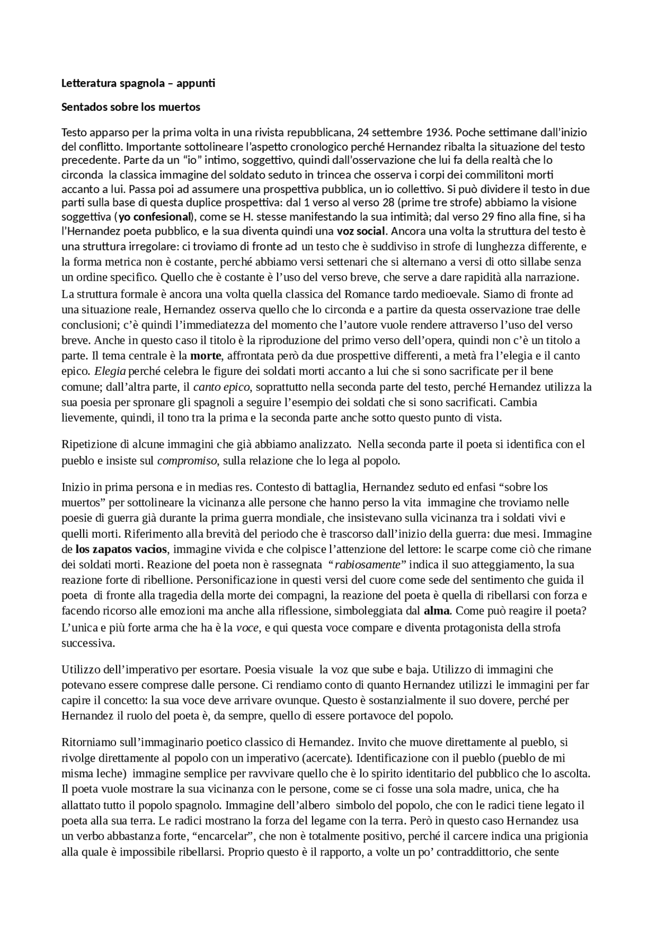 Appunti Letteratura Spagnola I Biennalisti Docsity