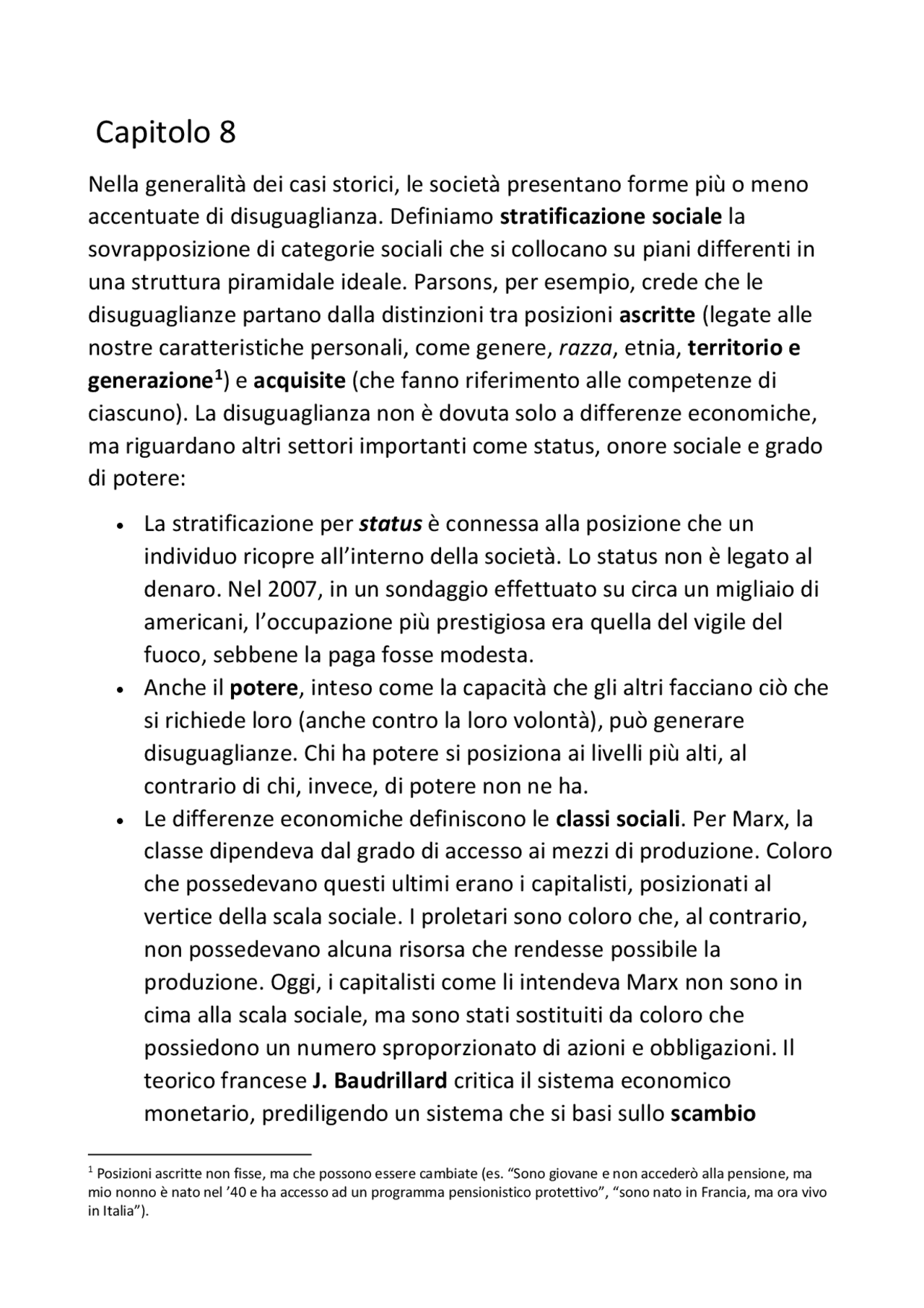 Stratificazione Sociale Docsity