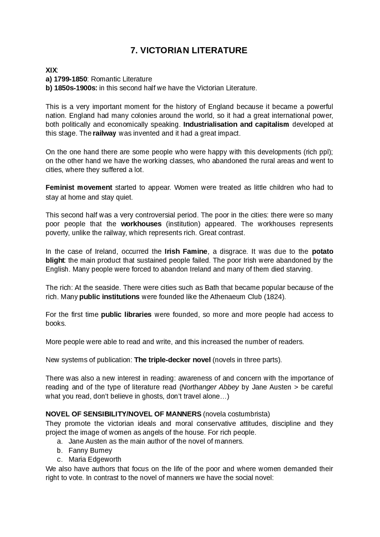 7. Victorian Literature - Docsity