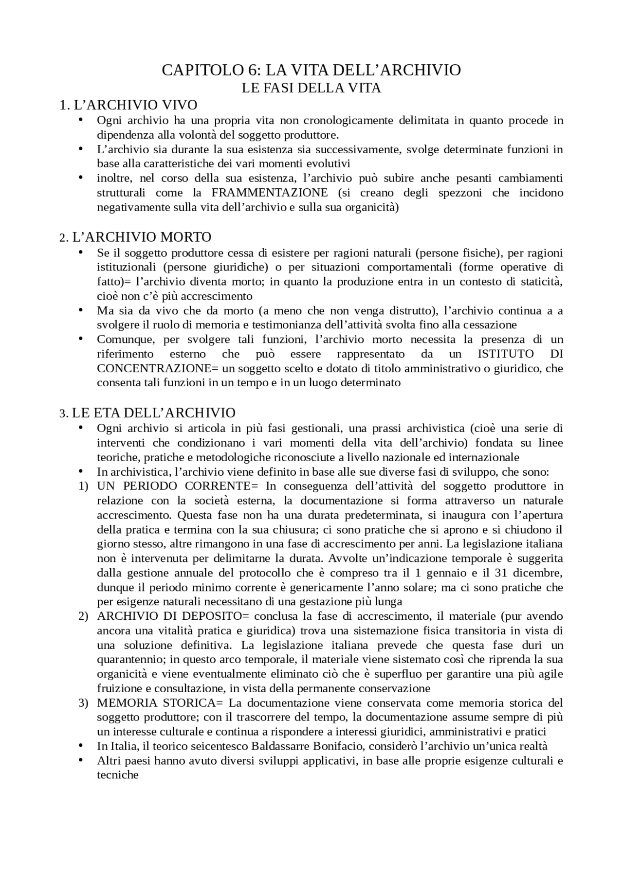 Manuale Di Archivistica Docsity