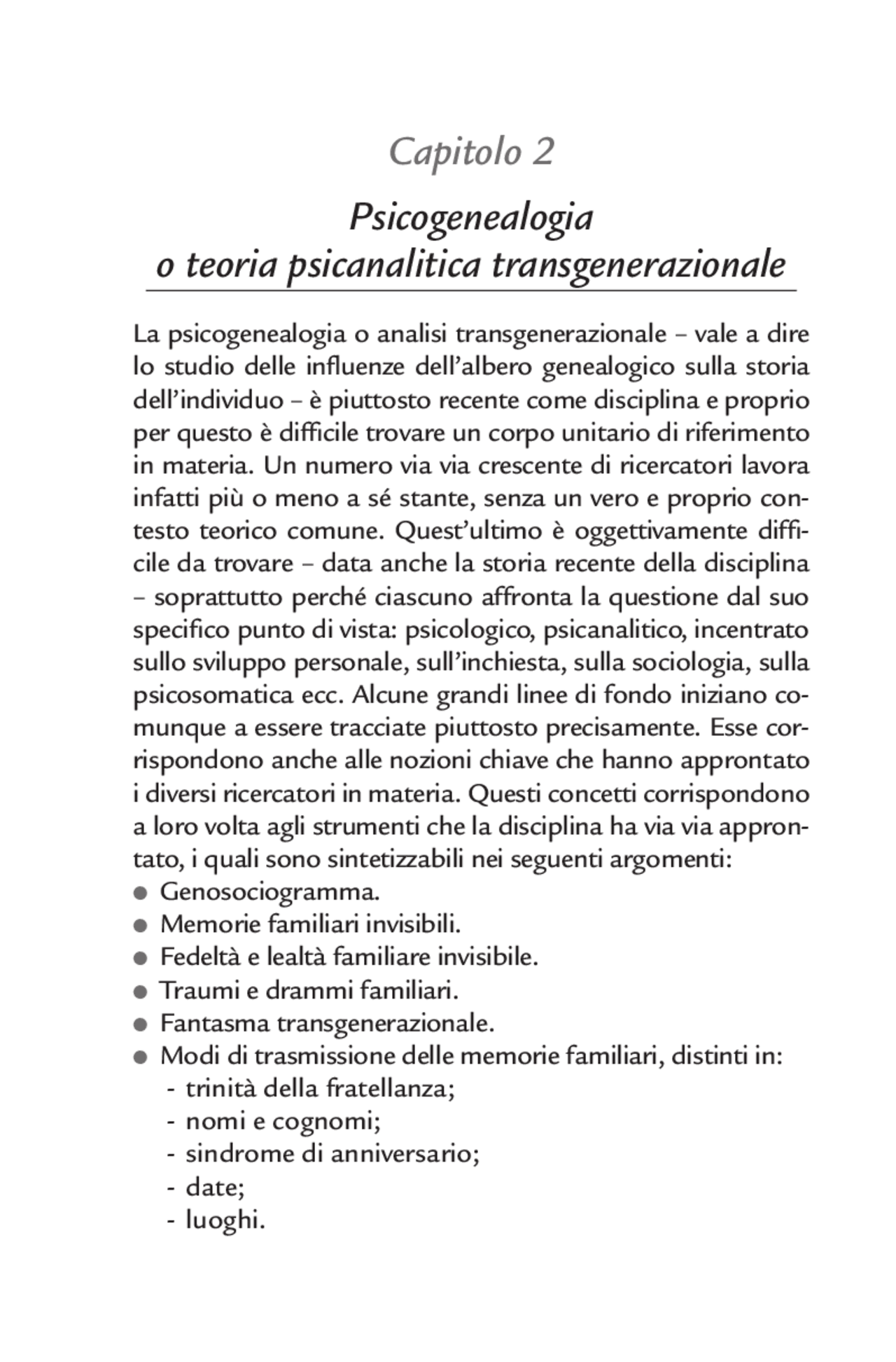 Psicogenealogia O Teoria Psicanalitica Transgenerazionale Docsity