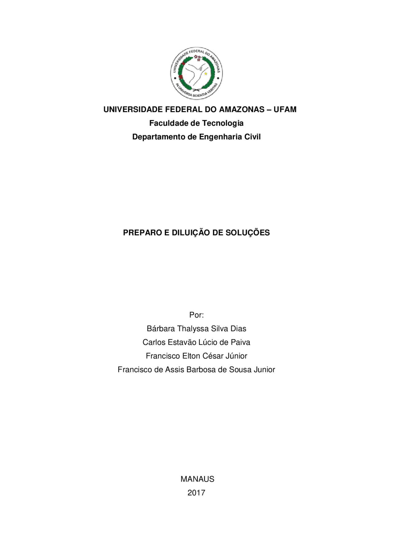 Preparo E Diluuição De Soluções Docsity