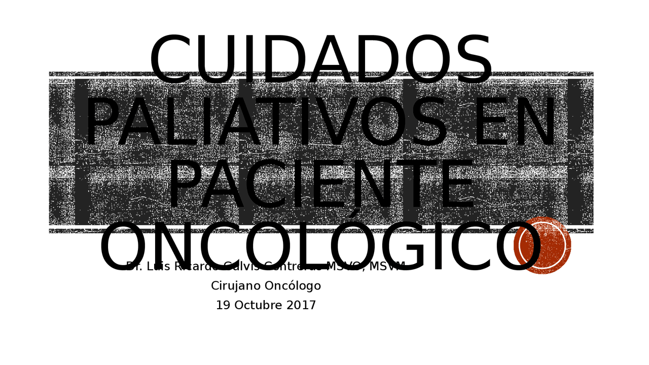 Cuidados Paliativos En Oncología Docsity