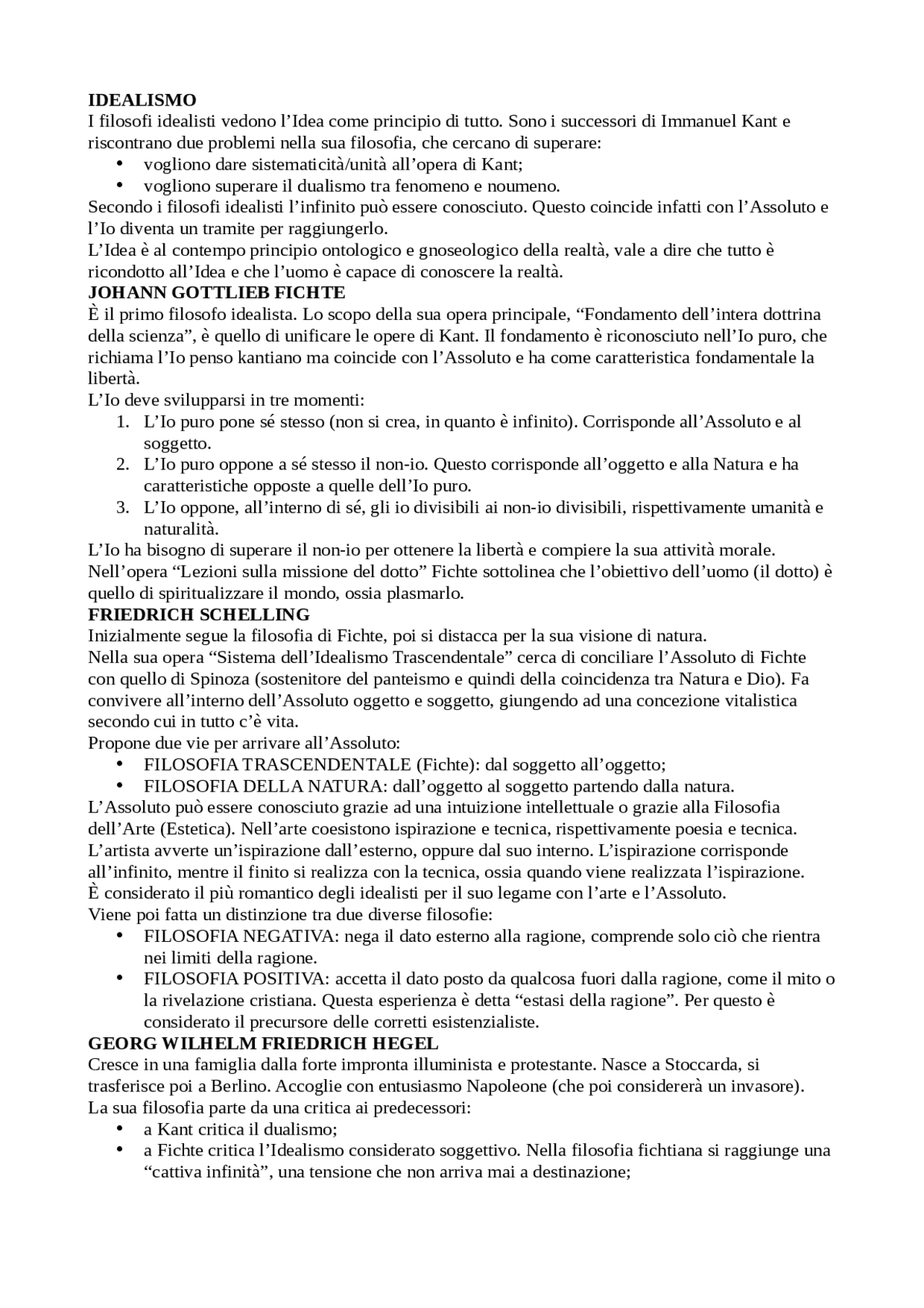 Programma Di Filosofia Del Quinto Anno Riassunto Docsity