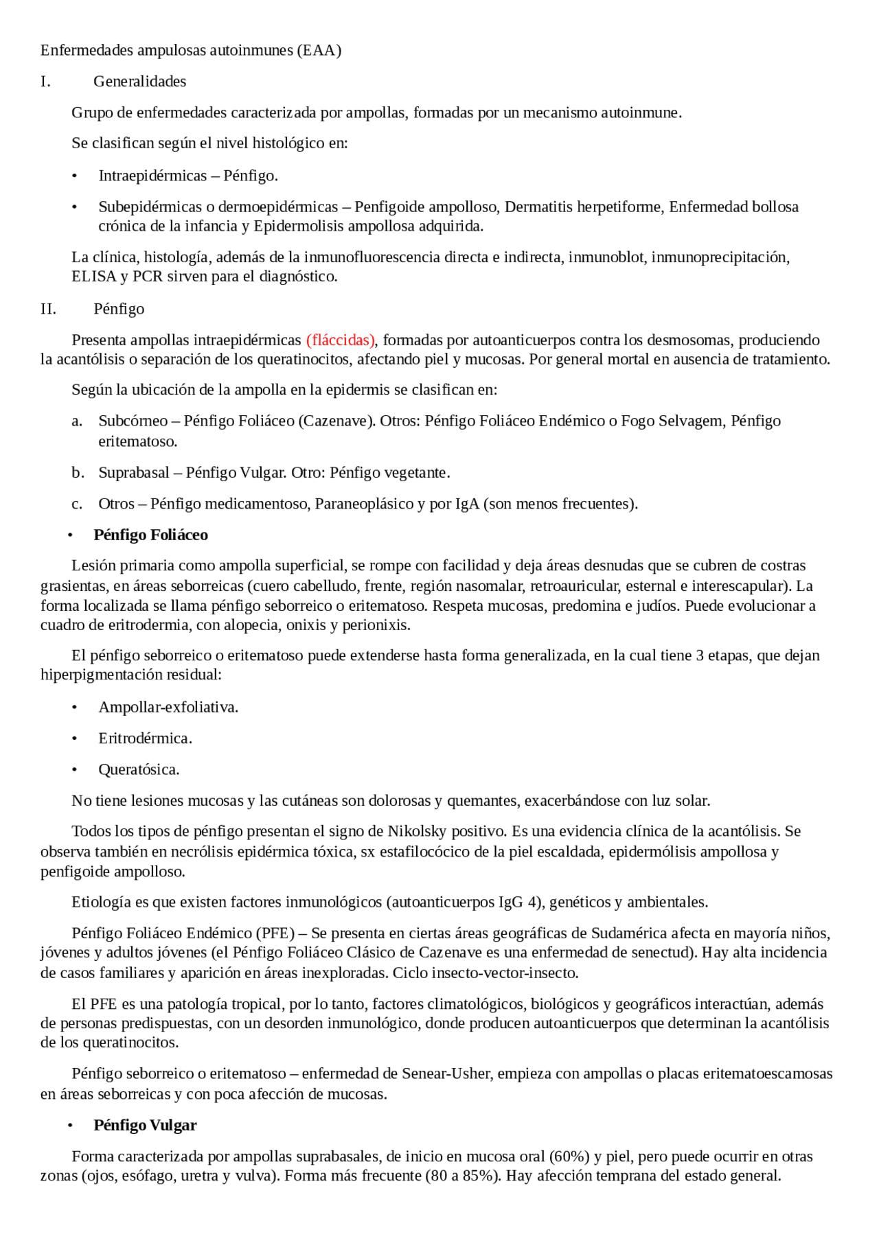 Resumo De Enfermedades Ampullosas Autoinmunes Docsity
