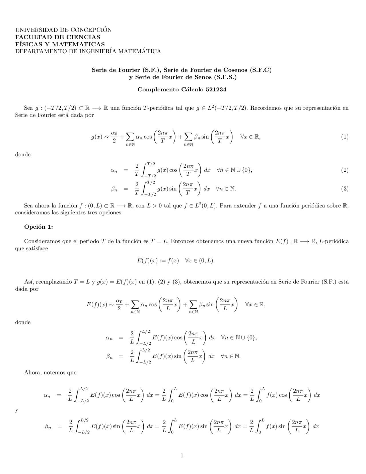 Series De Fourier Apuntes Notes De Équations Différentielles Docsity