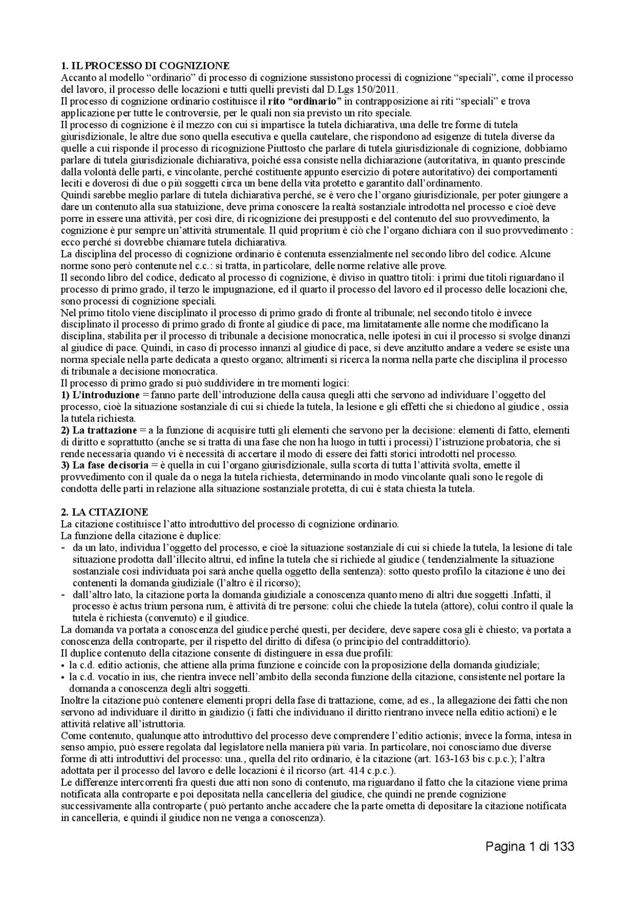 Diritto Processuale Civile Vol 2 Processo Di Cognizione Il