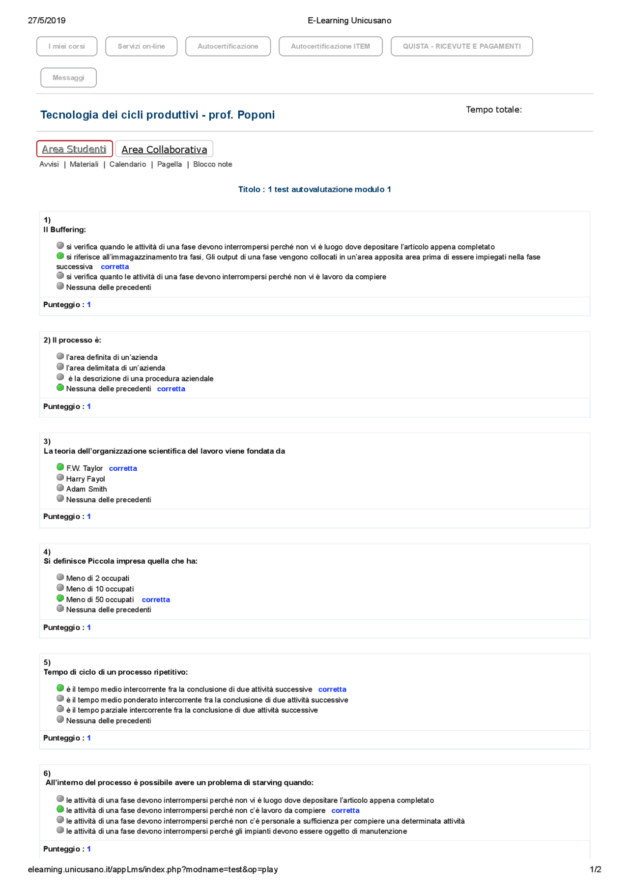 Metodologie Dei Cicli Produttivi Docsity