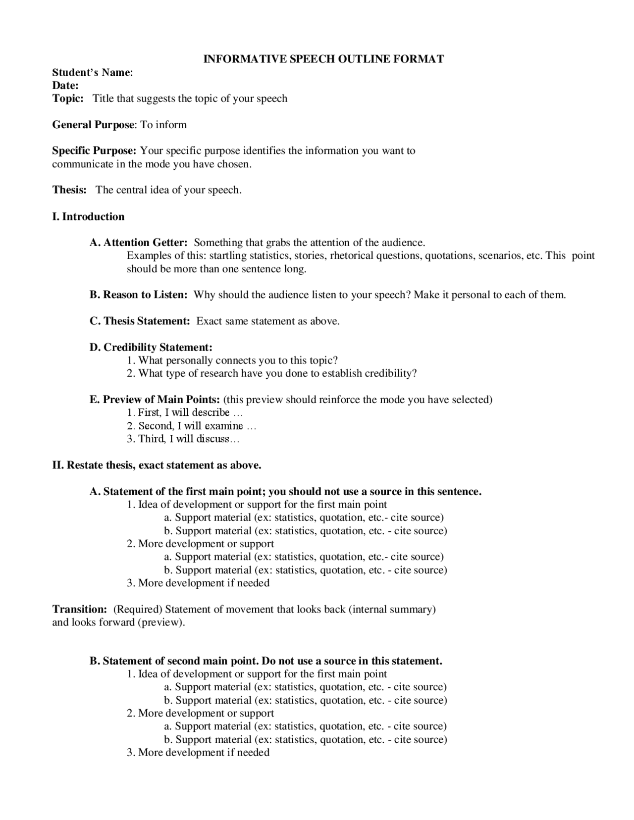What Is A Credibility Statement In A Speech Sparkhouse