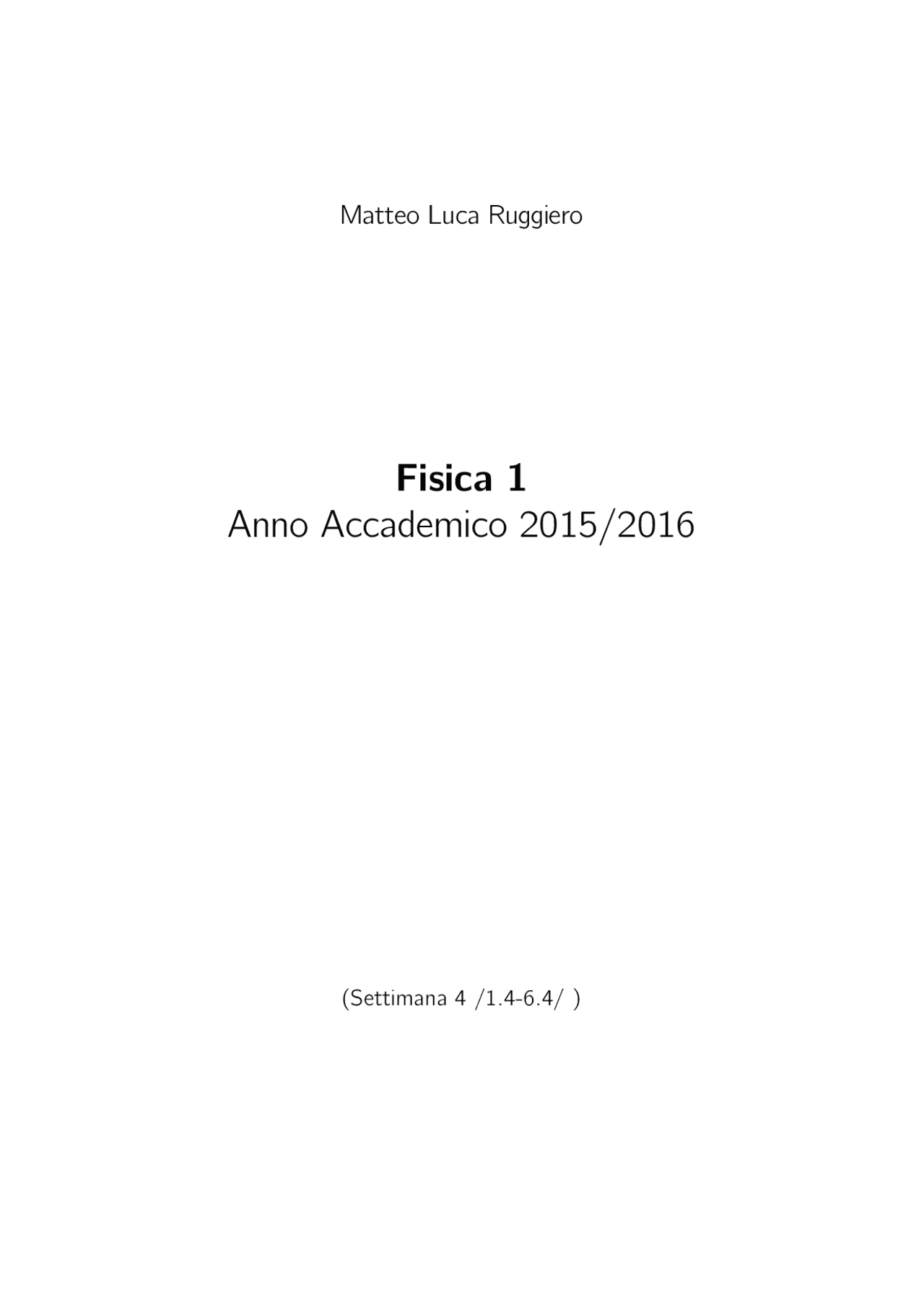 Esercizi 4 Settimana Docsity