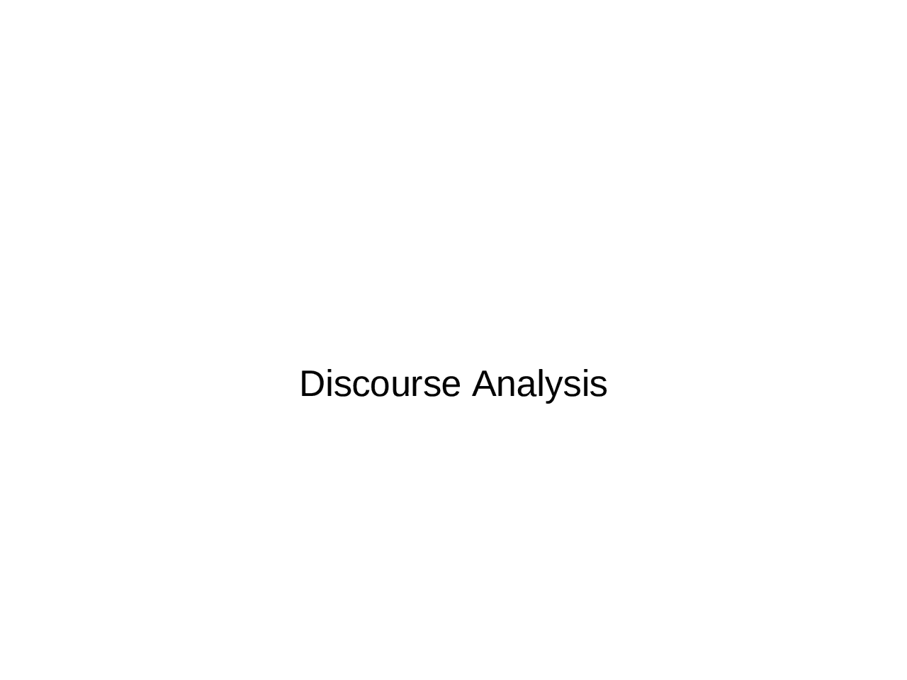 Discourse Analysis Inglese 1 Docsity