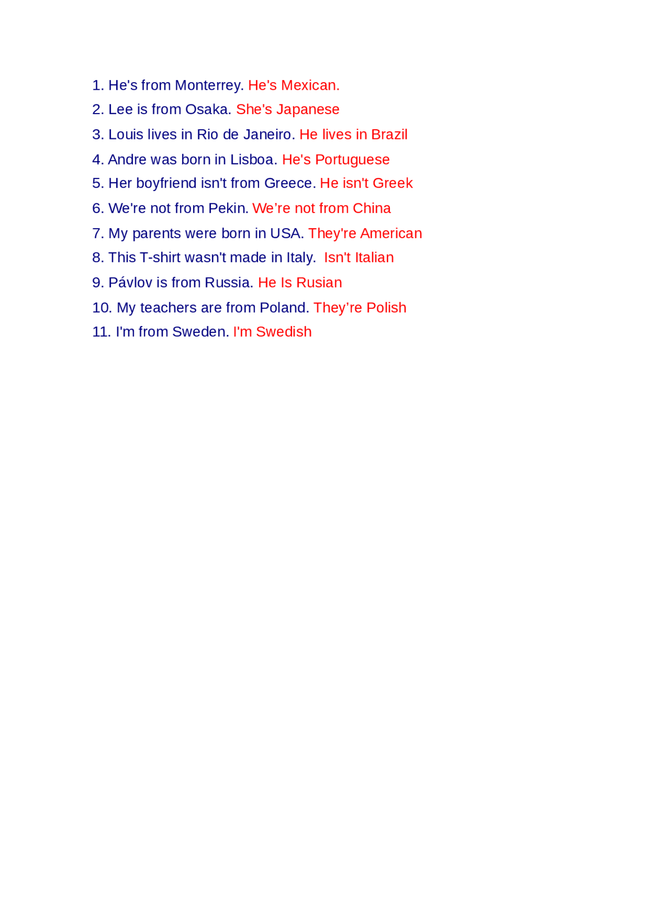 Ingles Ejercicios Resueltos Docsity