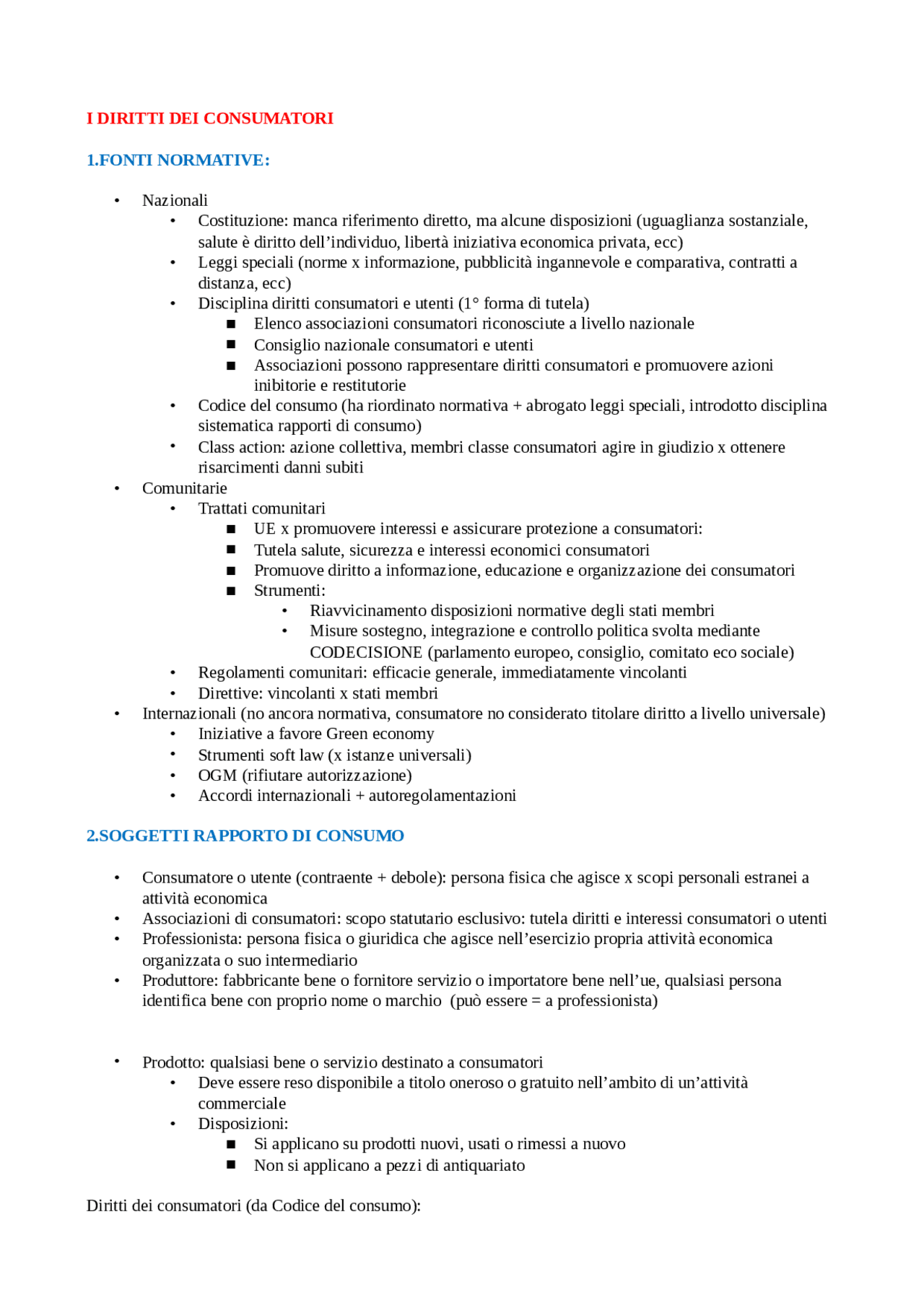 I Diritti Dei Consumatori Docsity