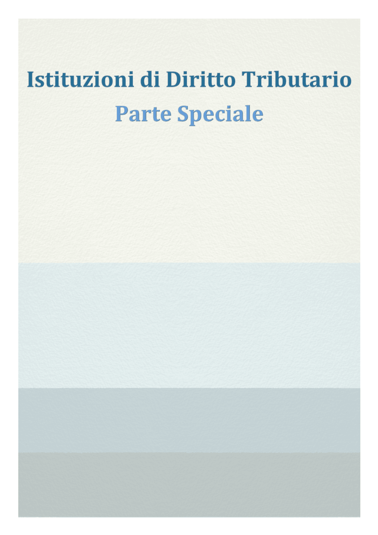 Diritto Tributario Parte Speciale Docsity