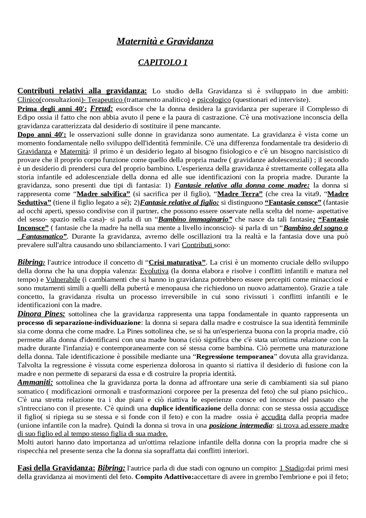 Maternità E Gravidanza Docsity