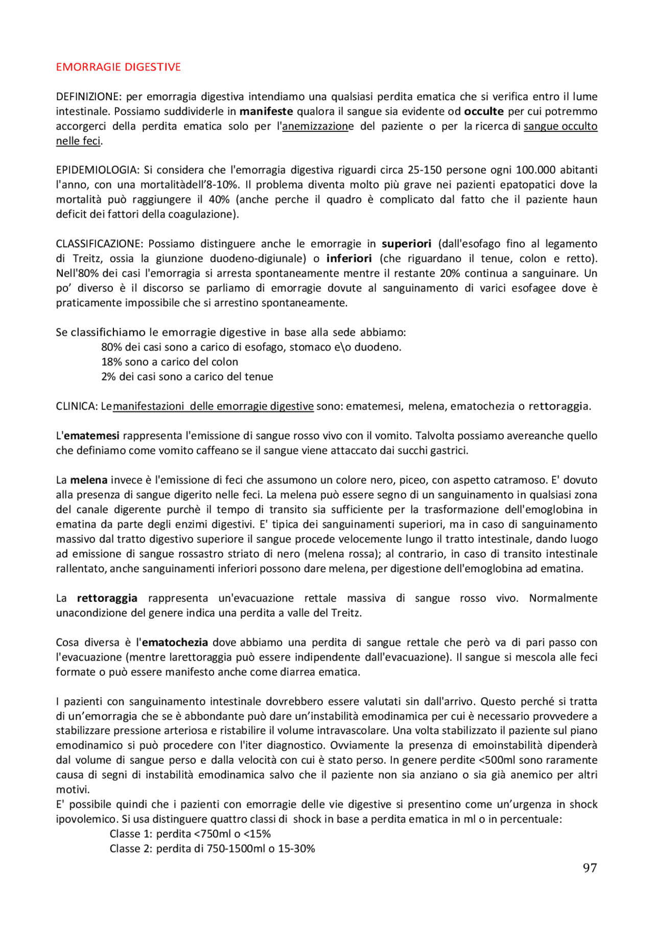 Appunti Di Gastroenterologia E Basi Di Chirurgia Generale Parte 2 Docsity
