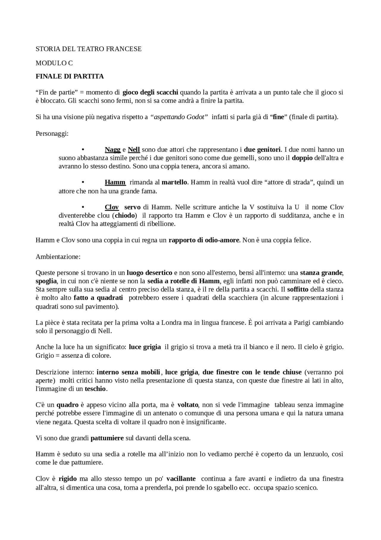 Storia Del Teatro Francese C Docsity