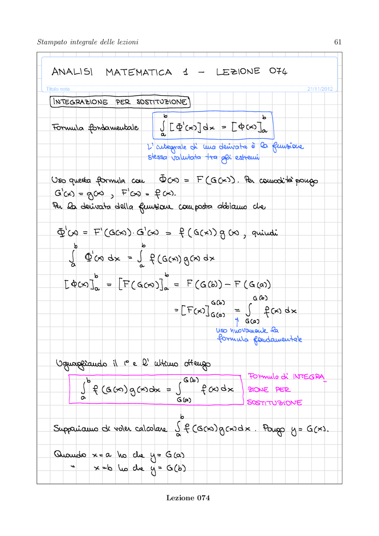 Integrali Appunti Di Analisi Matematica I Docsity