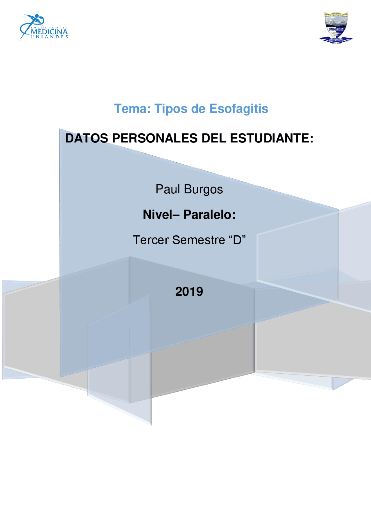 Esofagitis y sus diferentes tipos - Docsity