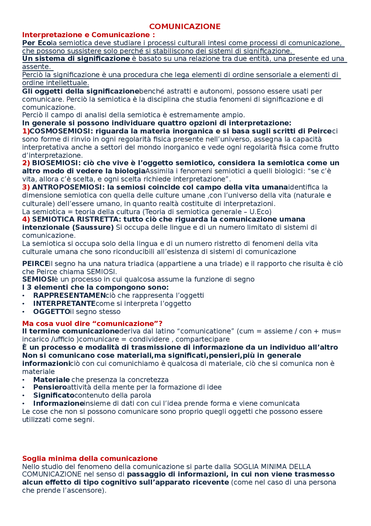 Piccola Guida Di Semiotica Docsity