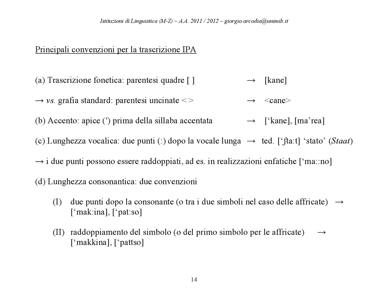 Convenzioni ipa fonologia - Docsity