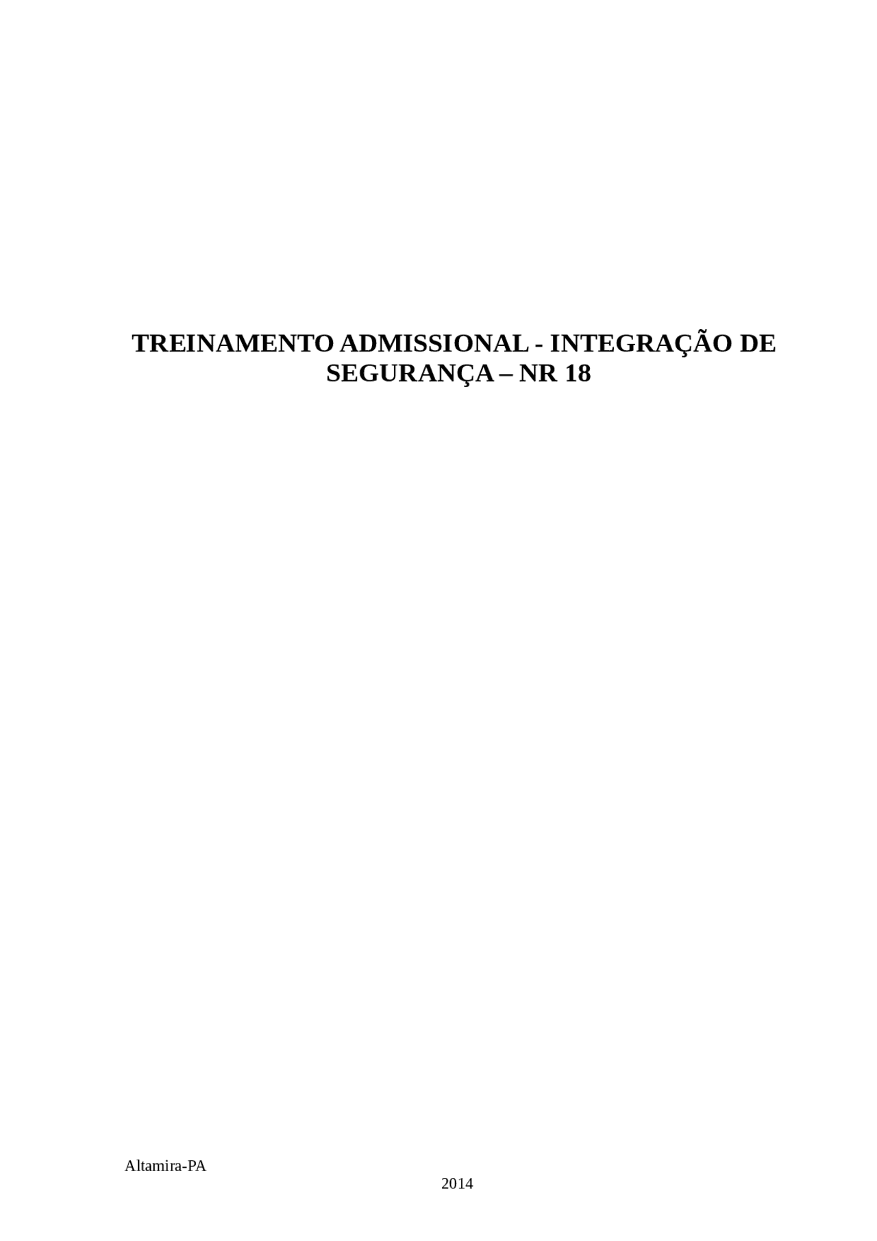 Segurança Do Trabalho Docsity